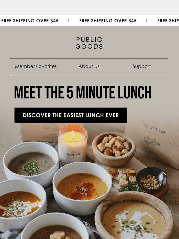 Public Goods: Enjoy lunch in 3 easy steps! | Milled