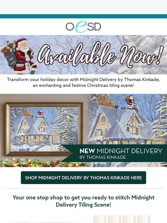 Embroidery Online: NEW Midnight Delivery by Thomas Kinkade Available ...