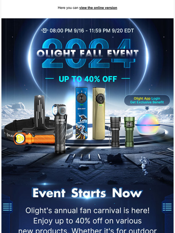 Olight: UP TO 40% OFF | Olight Fall Event Starts Now! | Milled