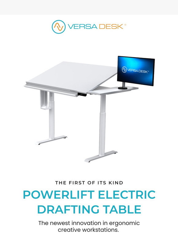 Versa Desk: The sit-to-stand drafting table for the digital era ⚡ | Milled