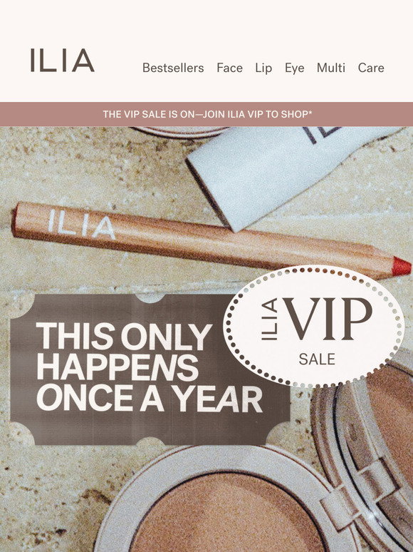 ILIA Beauty: The ILIA VIP Sale is coming | Milled