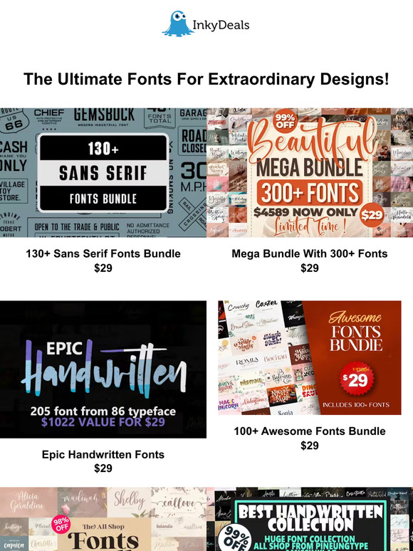 Pixelo: Epic Fonts-Treasure Inside! | Milled