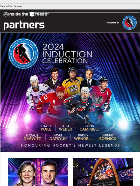 NHL: Get your tix for the 2024 HHOF Induction Celebration now while ...