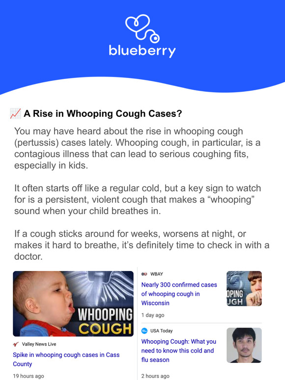 Blueberry Pediatrics: 📈 Whooping Cough: key signs to watch out for | Milled