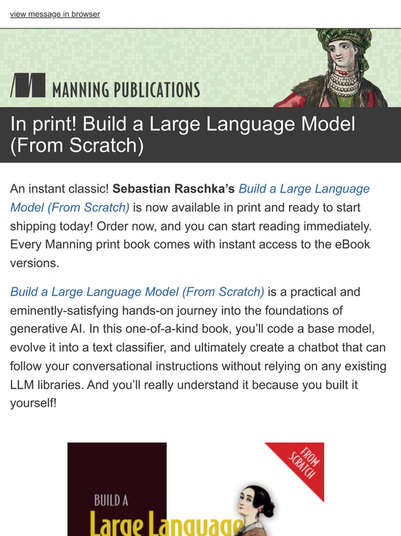 Manning Publications: Build a Large Language Model (From Scratch) is ...