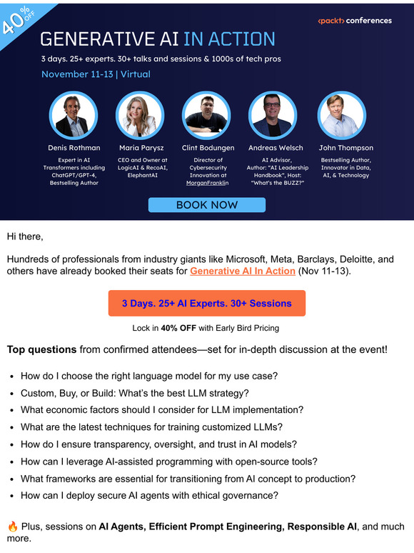 Packt: Generative AI In Action – Book Now & Save 40%! | Milled