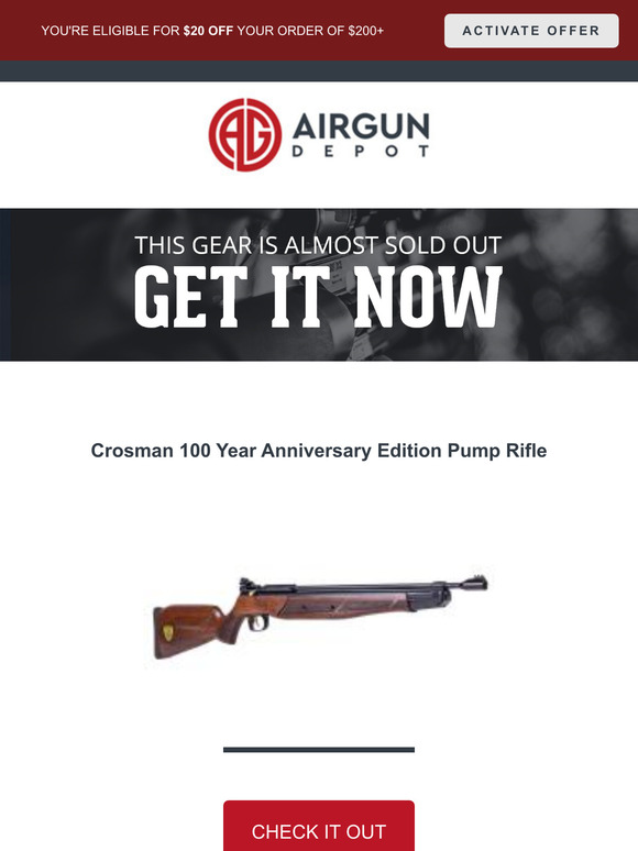 Airgun Depot: 🔥 The Crosman 100 Year Anniversary Edition Pump Rifle is ...