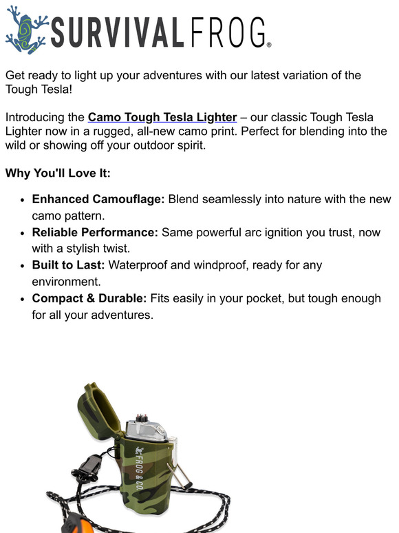 Survival Frog: Meet The New Tough Tesla Lighter 🌲🔥 | Milled