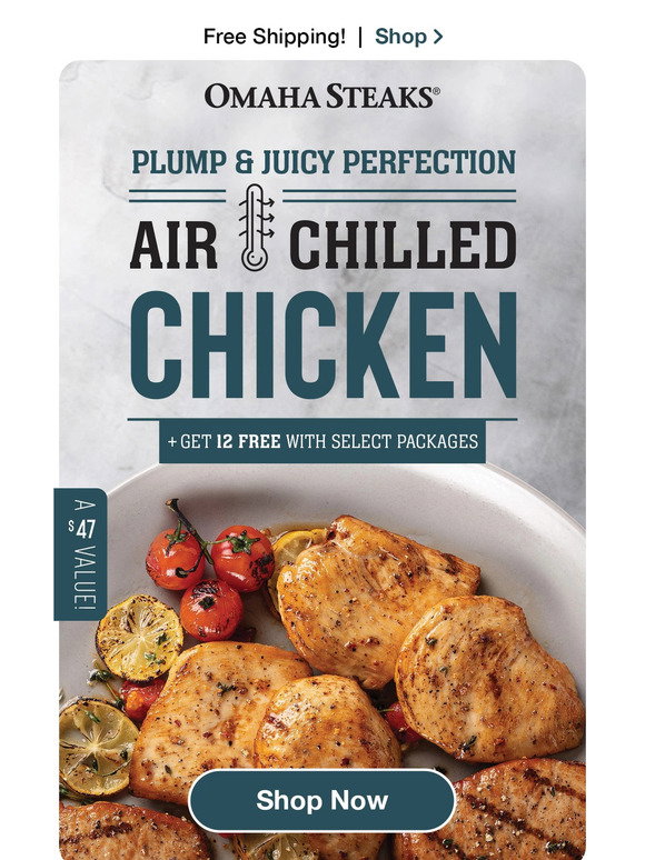 Omaha Steaks: More cluck for your buck with 12 FREE chicken breasts ...