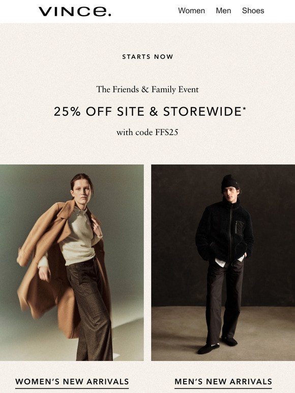 Vince: 25% Off Starts Now | Milled