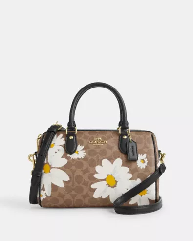Coach: Congrats: The Rowan Satchel Bag In Signature Canvas With Floral ...