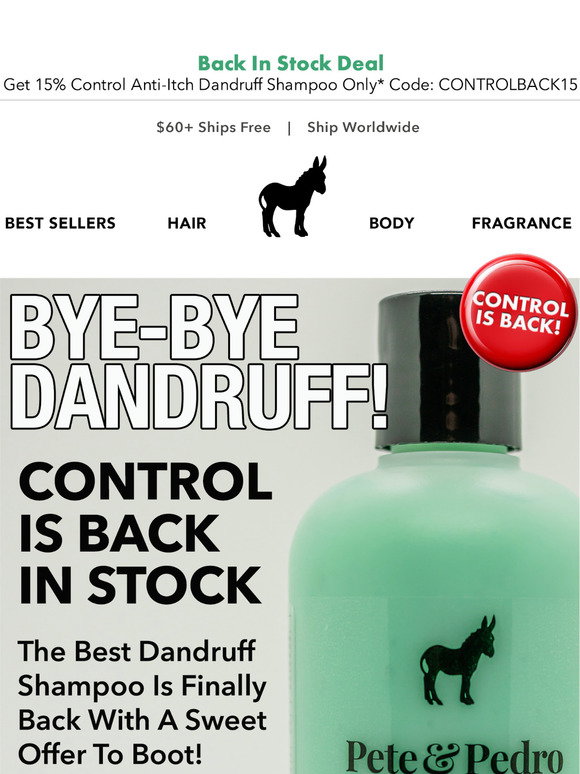 Pete & Pedro: The Best Dandruff Shampoo Is Back On Our Shelves!!! 🚀 ...
