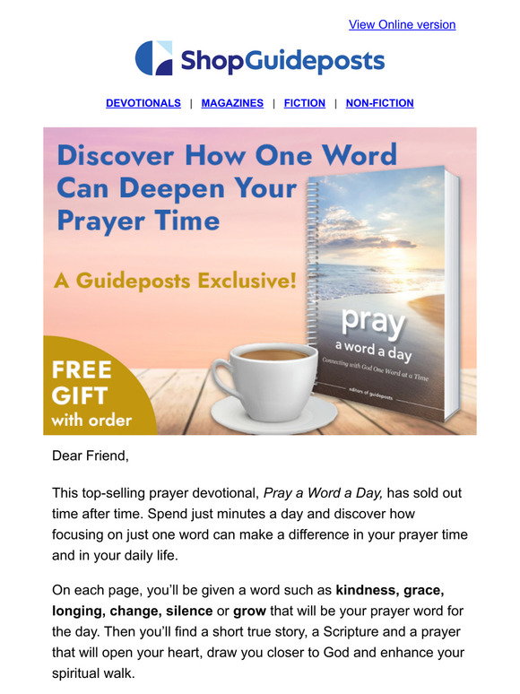 Guideposts: One Word, One Prayer—Transform Your Day! 🌿 | Milled