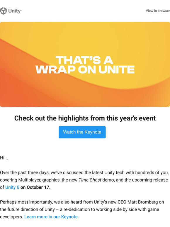 Unity: Unite 2024 recap | Milled