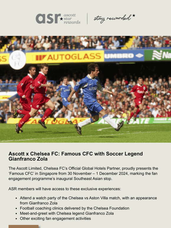 Citadines FR: Ascott x Chelsea FC: Famous CFC with Soccer Legend ...