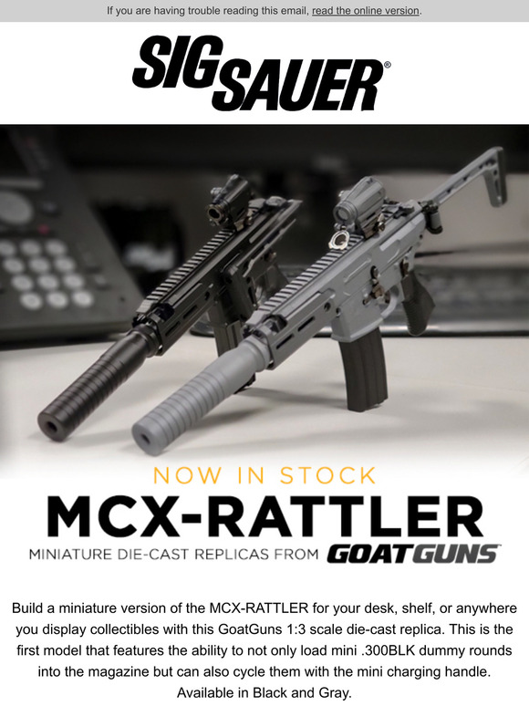 SIG SAUER: NOW IN STOCK: MCX-RATTLER Die-Cast Replicas | Milled