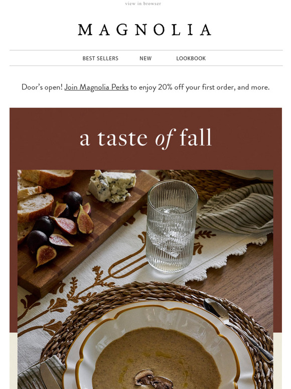 Magnolia Email Newsletters: Shop Sales, Discounts, and Coupon Codes