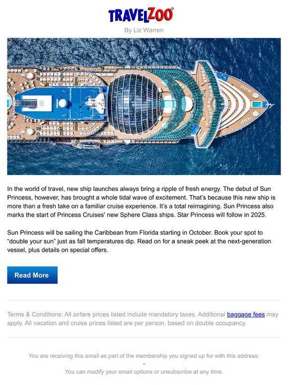 Travelzoo: Sun Princess is coming to Florida—here's what to know | Milled