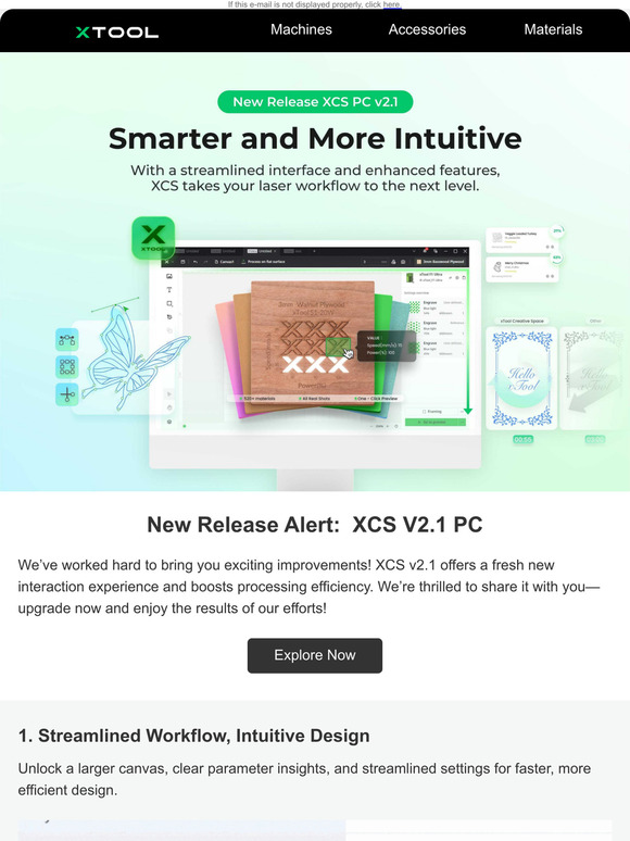 xTool: Exciting Updates: xTool Creative Space V2.1 Just Released! | Milled