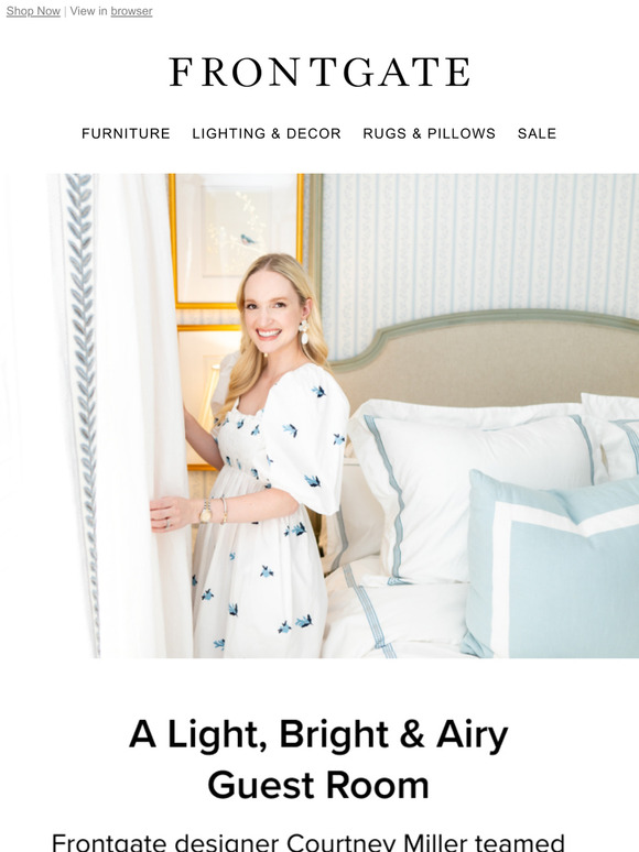 Frontgate: Design With Frontgate: SJ Bailey's Guestroom Makeover | Milled