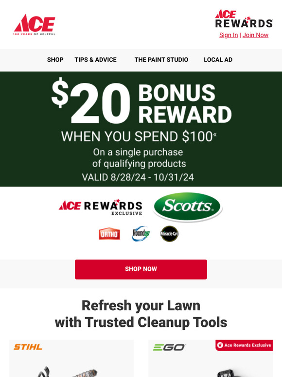 Ace Hardware Email Newsletters: Shop Sales, Discounts, and Coupon Codes
