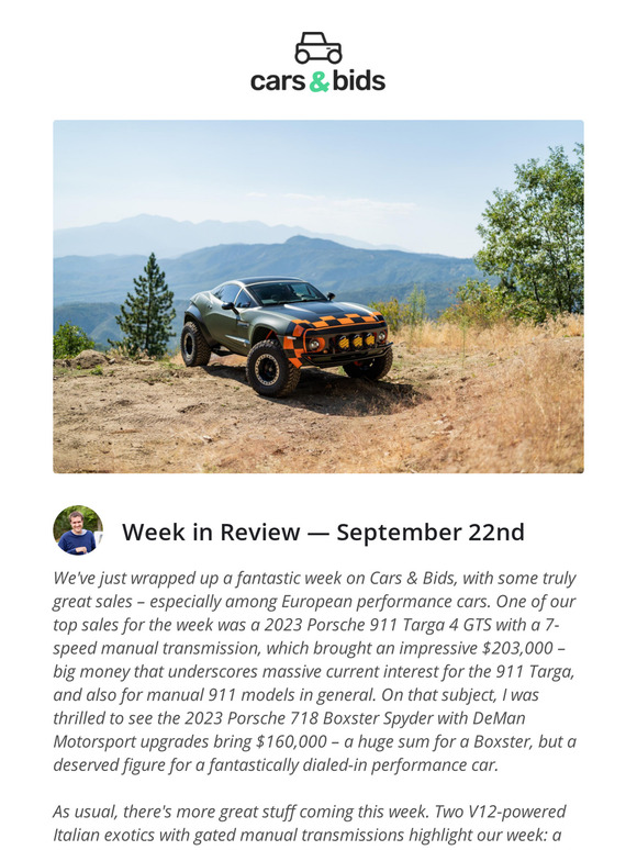 Cars & Bids: Cars & Bids - Week in Review | Milled