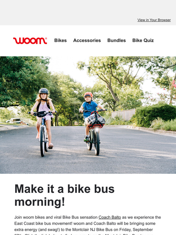 Woom Bikes: You’re invited! woom and Coach Balto Bike Bus Tour 🚲 | Milled