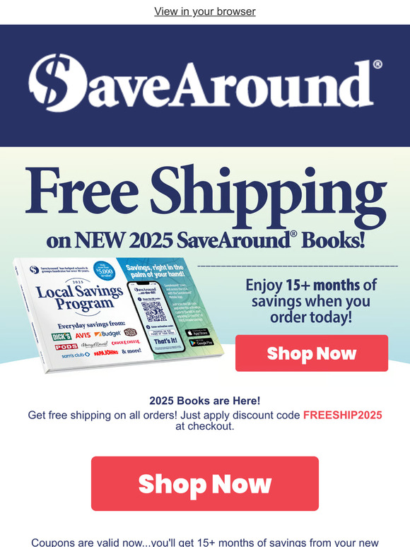 SaveAround: 2025 Edition SaveAround Coupon Books are Now Available | Milled