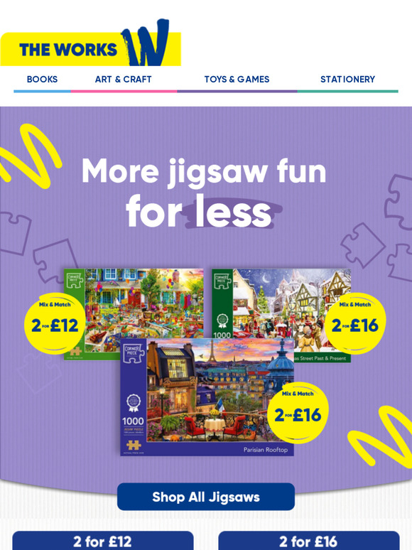 The Works: 2 for £12 & 2 for £16 jigsaws🧩 | Milled