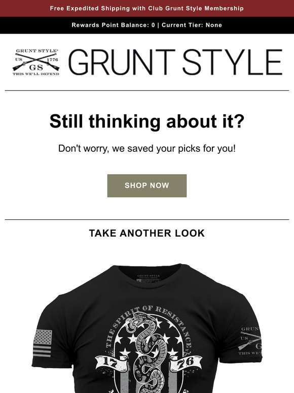 Grunt Style: Don’t leave a good thing behind | Milled