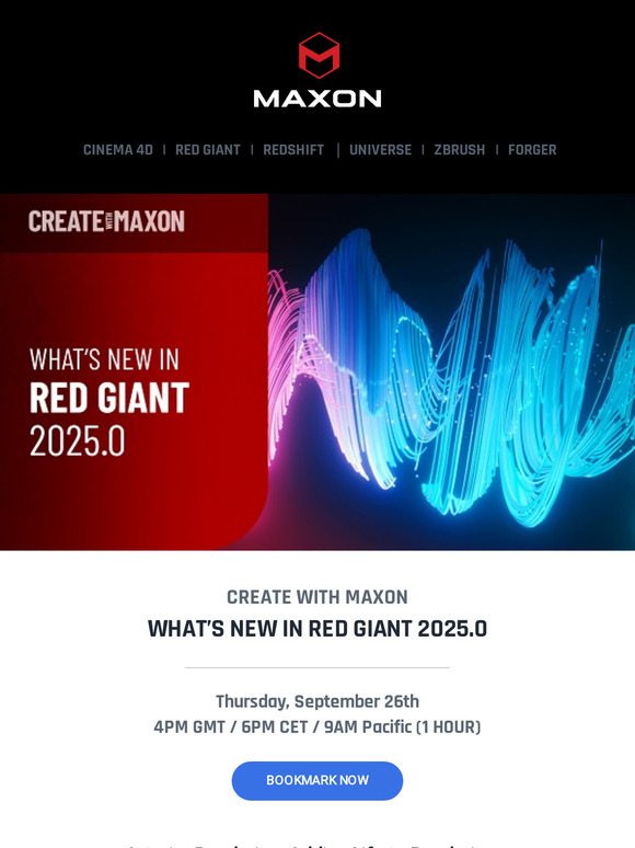 Maxon: Create with Maxon Special: What’s New in Red Giant 2025.0 | Milled