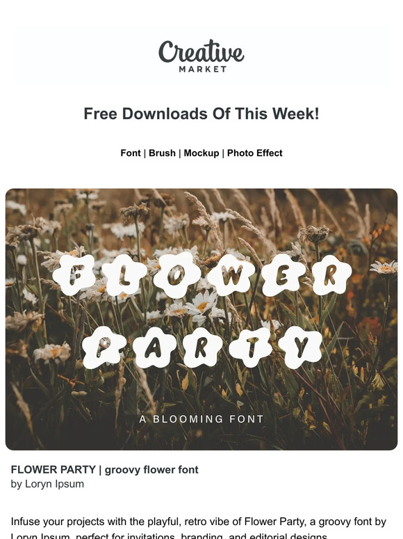Creative Market: 🎁 Free Font & More Design Must-Haves! 🎨 This Week Only ...