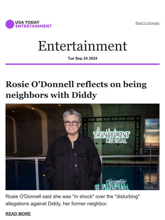 USA TODAY: Rosie O'Donnell reflects on being neighbors with Diddy | Milled