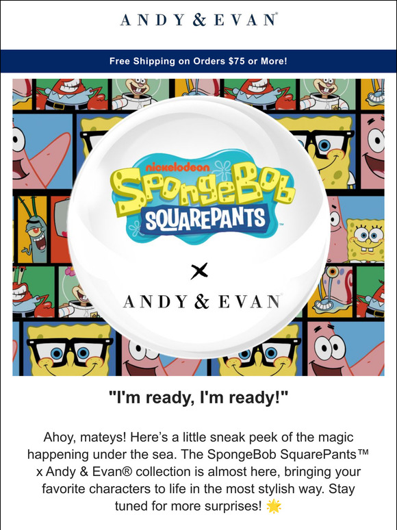 Andy & Evan for Little Gentlemen: Sneak Peek: SpongeBob SquarePants™ x ... Andy & Evan for Little Gentlemen: Sneak Peek: SpongeBob SquarePants™ x ...