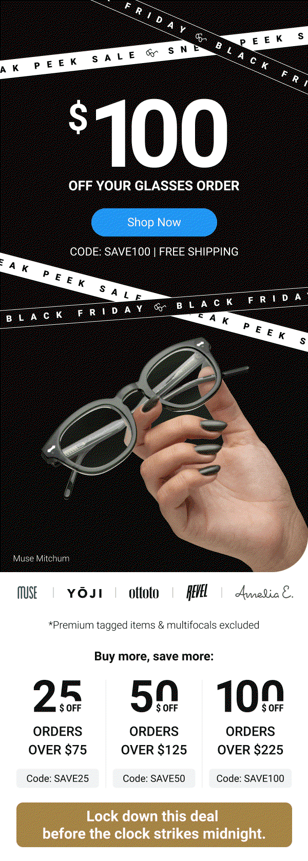 GlassesUSA: 👓 Sneak Peek to Black Friday: $100 OFF your glasses order ...
