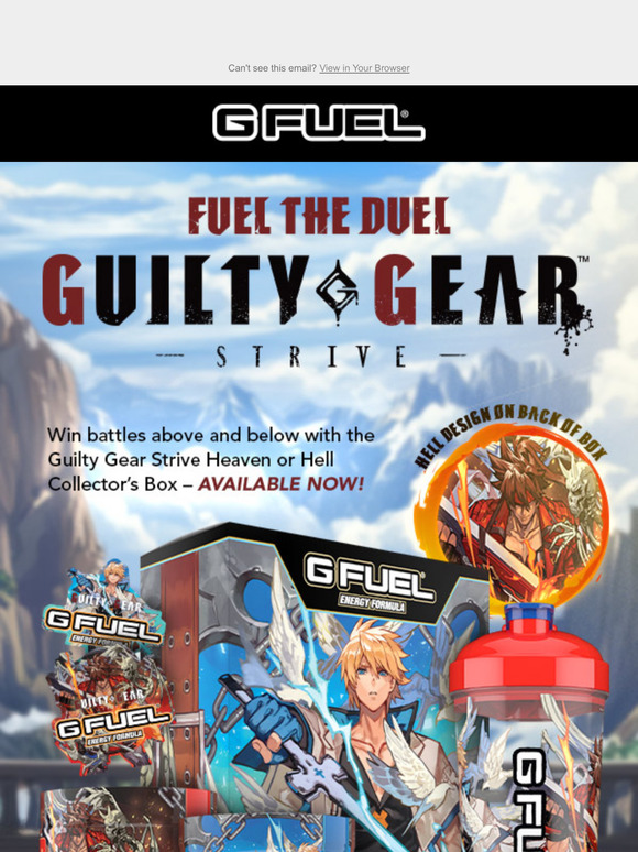 G FUEL: Pre-Order Guilty Gear Strive Today! | Milled