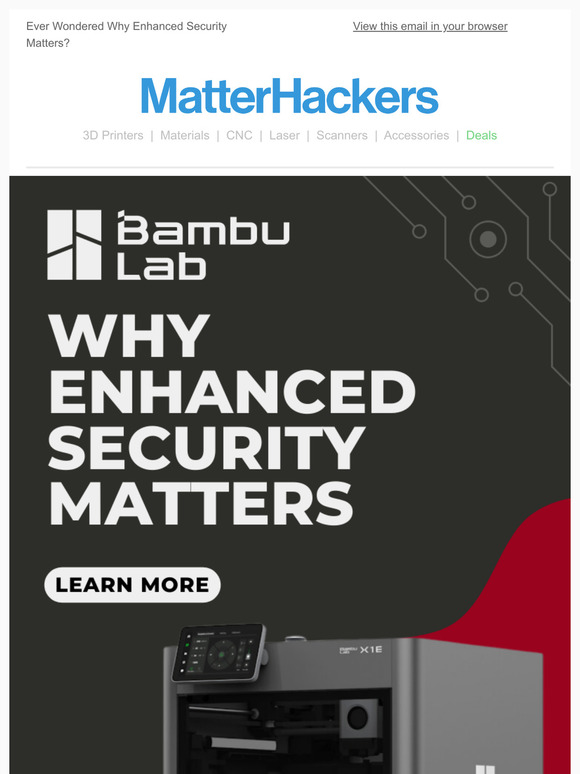 MatterHackers: A Deeper Dive into X1E Security Features | Milled