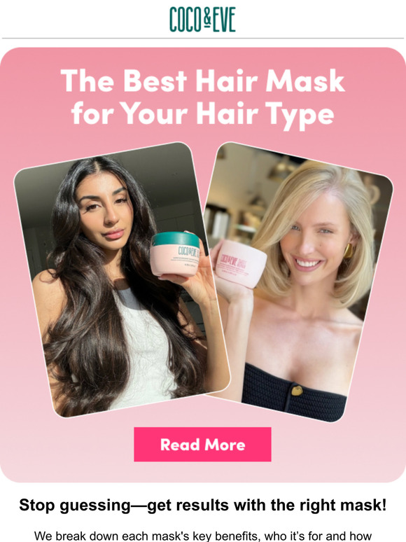 Coco & Eve: Guide: Which Hair Mask Is Best for You? | Milled