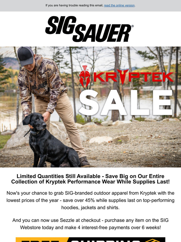 SIG SAUER: Limited Quantities Still Available - Save Big on Kyptek ...