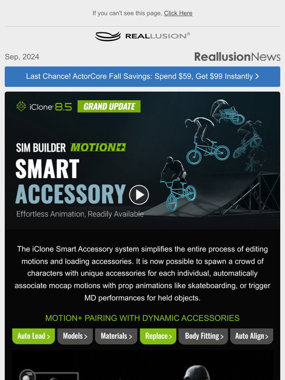 Reallusion: New Smart Accessory System: Automatically associates mocap ...