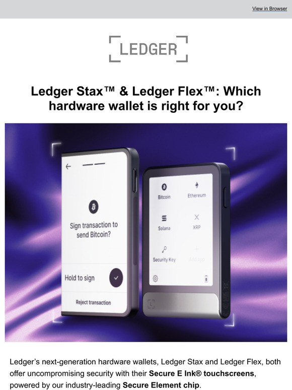 Ledger: 🔒 Which touchscreen wallet is right for you? | Milled