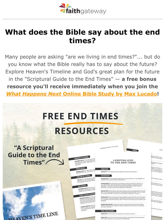 FaithGateway: your guide to the end times - FREE Scripture Resource ...