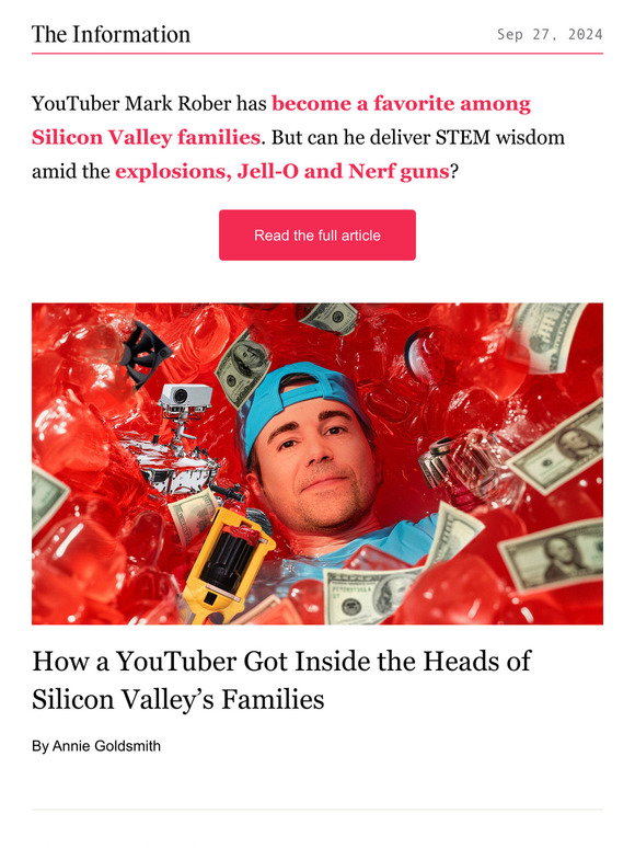 The Information: How Mark Rober Became Silicon Valley Families ...