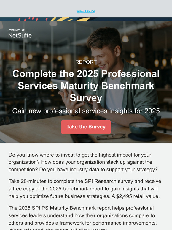 NetSuite: Get the 2025 SPI PS Benchmark Report! | Milled