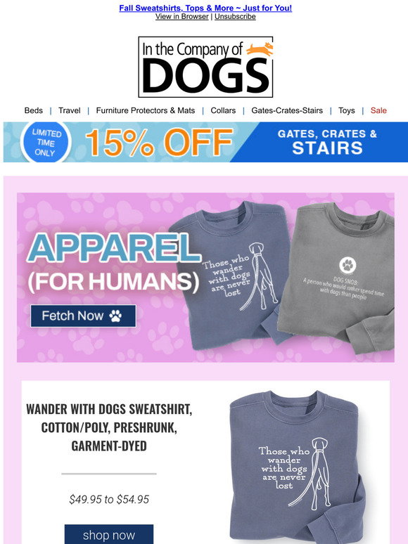 In The Company of Dogs: Dog-Themed Apparel is Always in Style ~ Shop ...