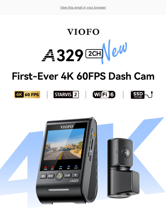 Viofo: Meet VIOFO A329: World’s First 4K 60FPS Dashcam | Milled