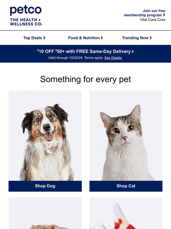 Petco: $10 Off + Free Same-Day Delivery on $50+ Orders! | Milled