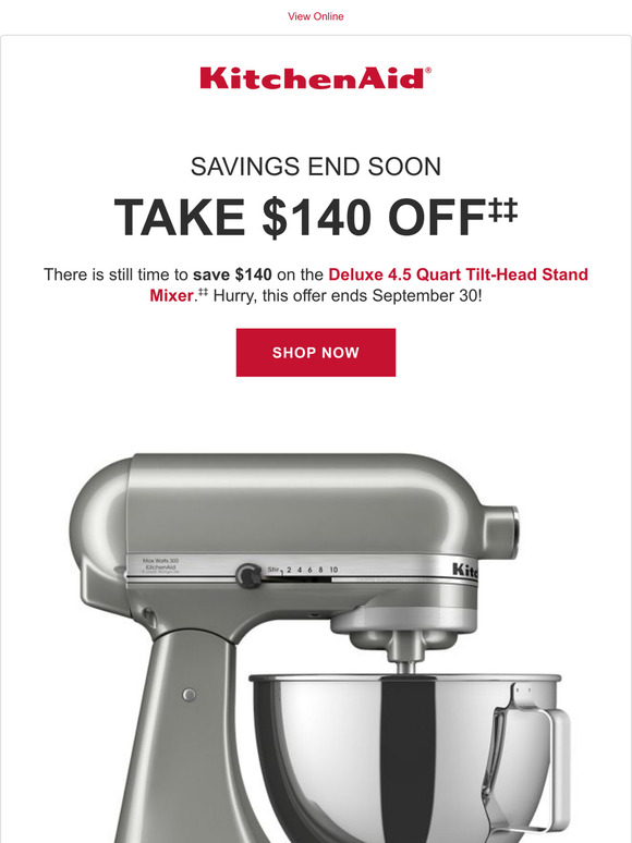 KitchenAid: 4 DAYS LEFT: Save $140 on this Tilt-Head Stand Mixer | Milled