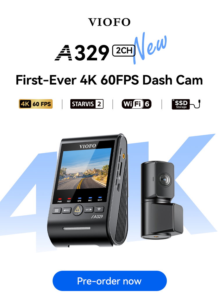 Viofo: Meet VIOFO A329: World’s First 4K 60FPS Dashcam | Milled
