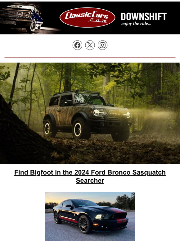 ClassicCars: Find Bigfoot in the 2024 Ford Bronco Sasquatch Searcher ...